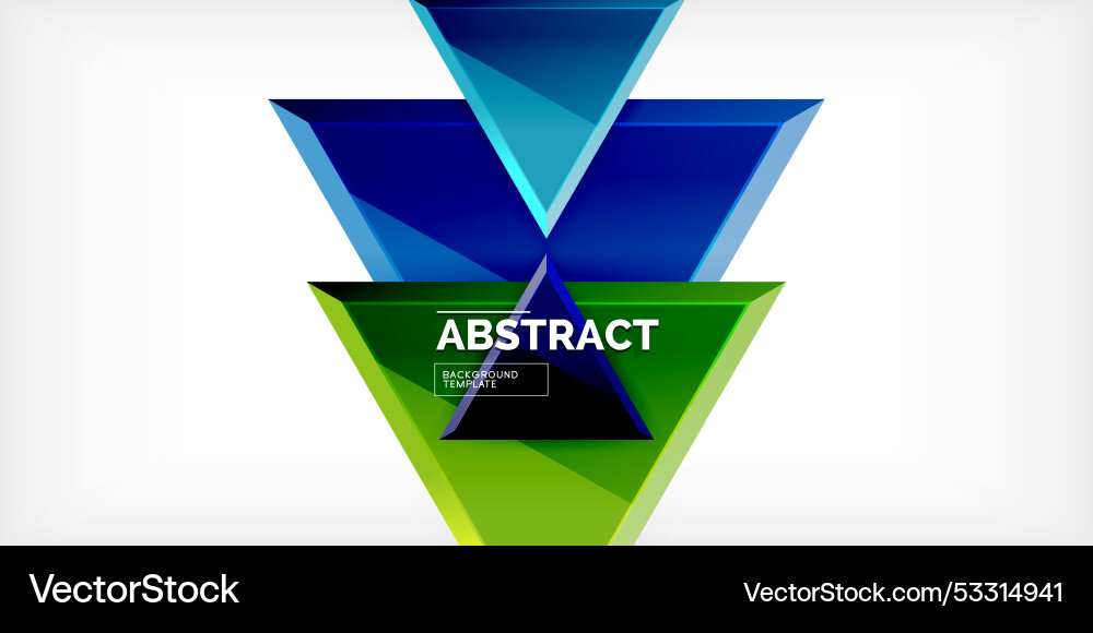 Triangle glass shapes geometric abstract Vector Image