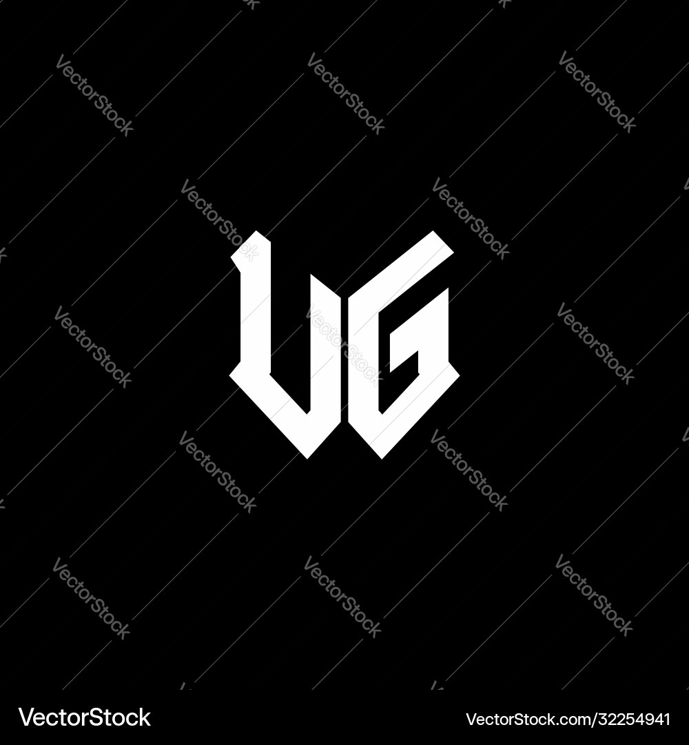 Ug logo monogram with shield shape design template