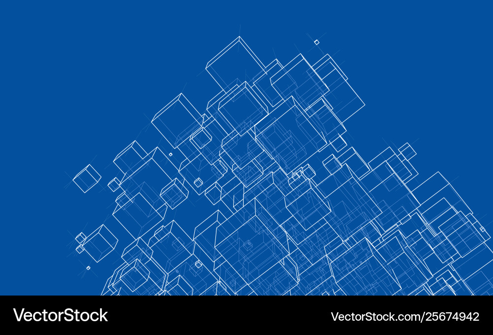 Abstract boxes background Royalty Free Vector Image