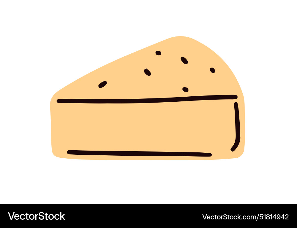 Cheese cut triangle bar piece holland snack Vector Image