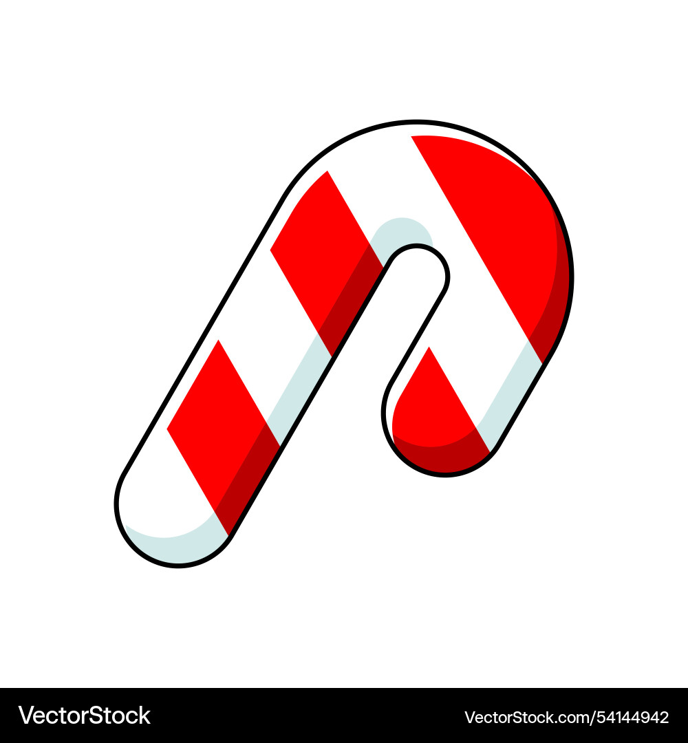 Christmas candy cane icon Royalty Free Vector Image