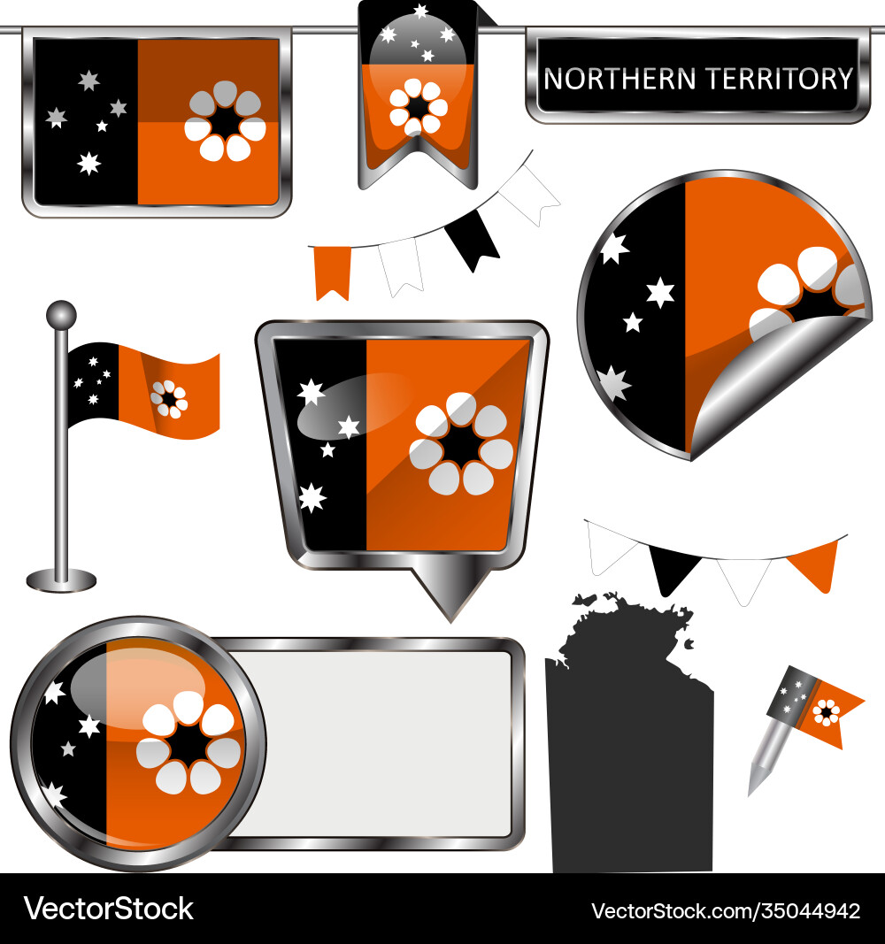 Flags northern territory australia Royalty Free Vector Image