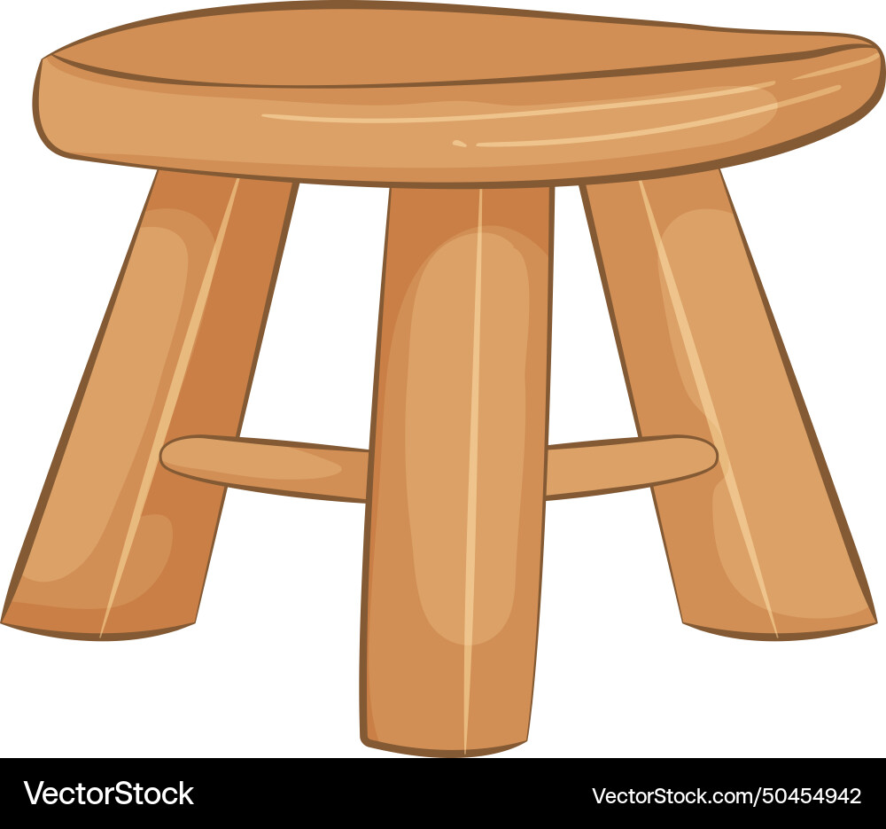 Graphic of a three-legged stool Royalty Free Vector Image