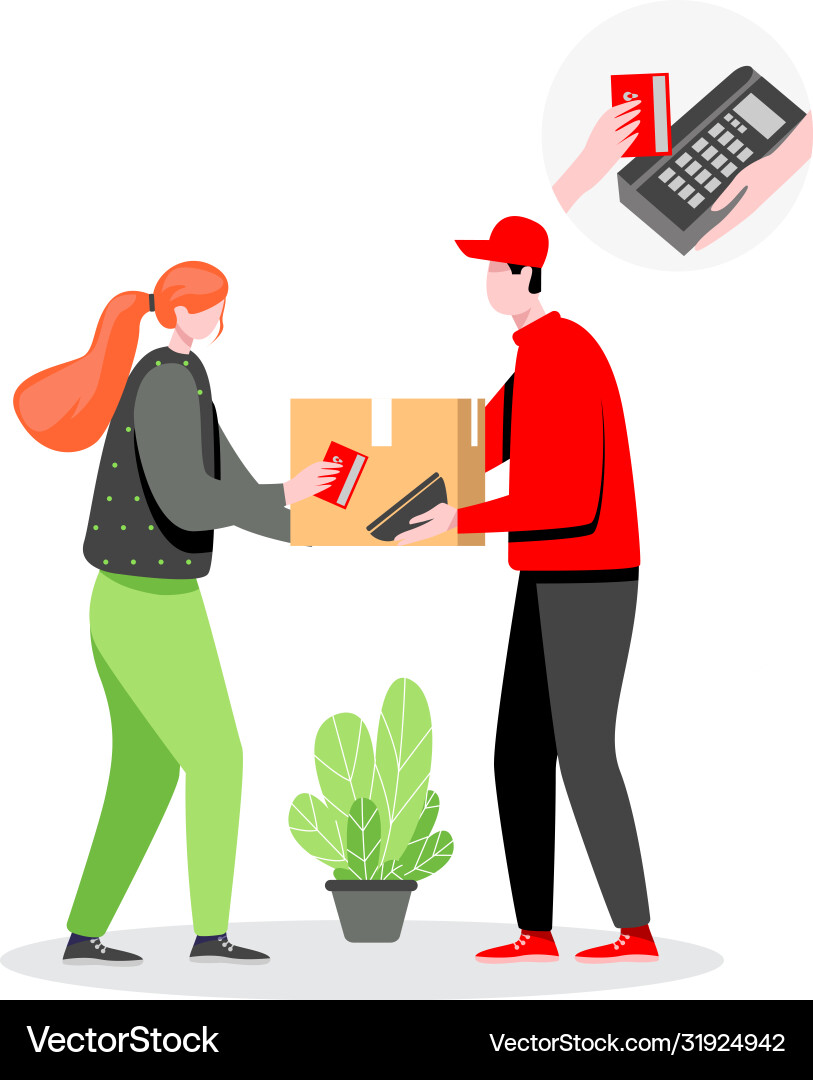 Handover delivery Royalty Free Vector Image - VectorStock