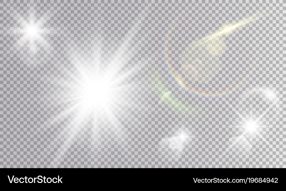 Light effects cosmic set Royalty Free Vector Image