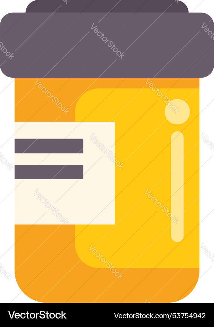 Plastic medical container with label for pills Vector Image