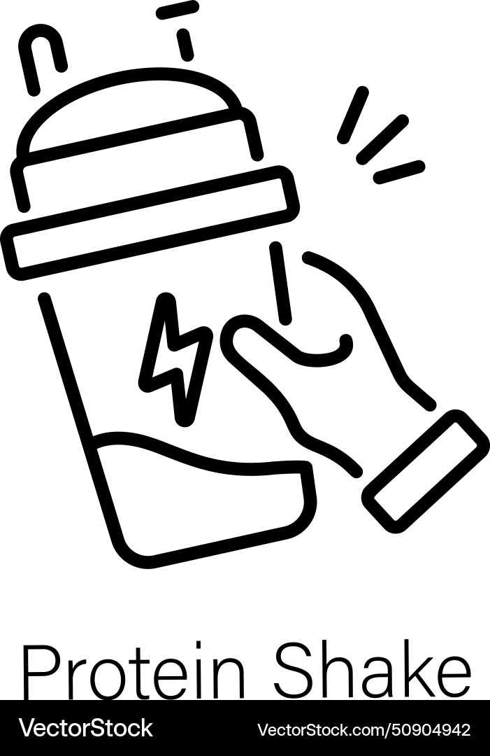 Protein shake Royalty Free Vector Image - VectorStock