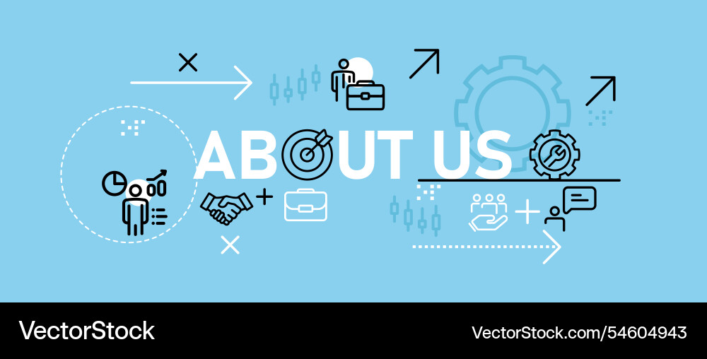 About us company profile corporate identity web Vector Image