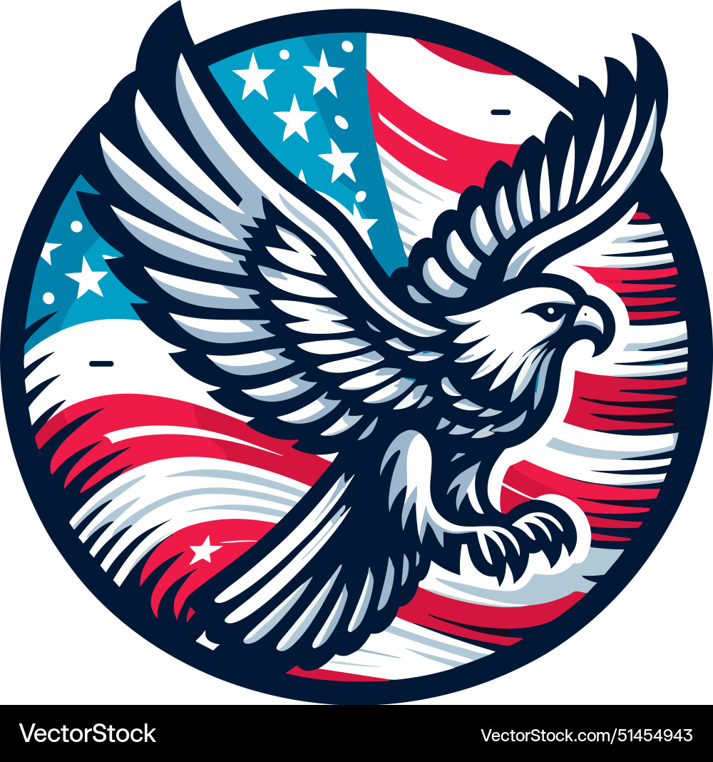 American eagle design with bald like Royalty Free Vector