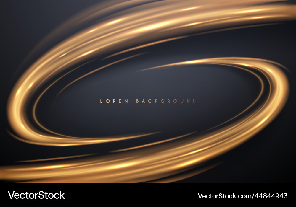 Gold lines background with glow effect Royalty Free Vector