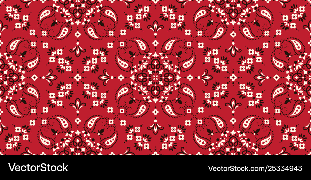 Paisley Bandana Pattern Royalty Free Vector Image