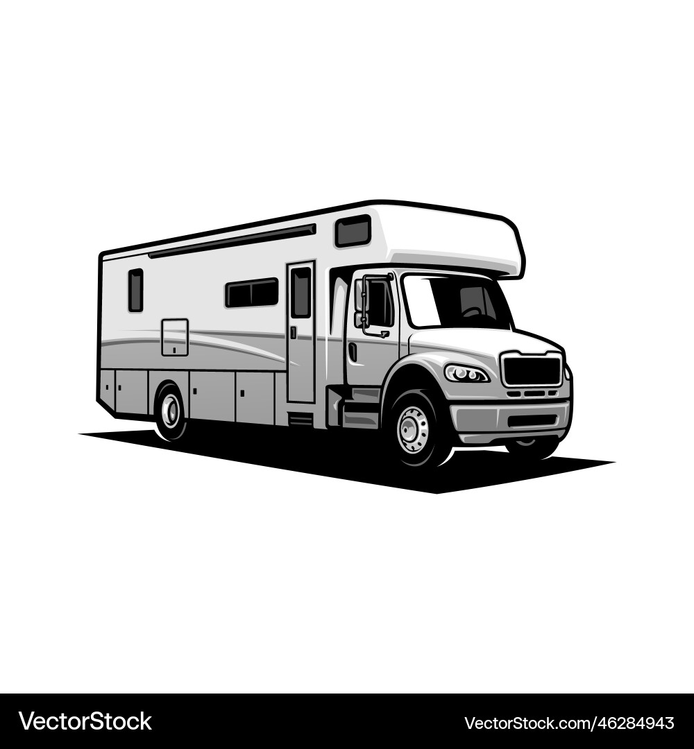 Rv caravan motor home Royalty Free Vector Image