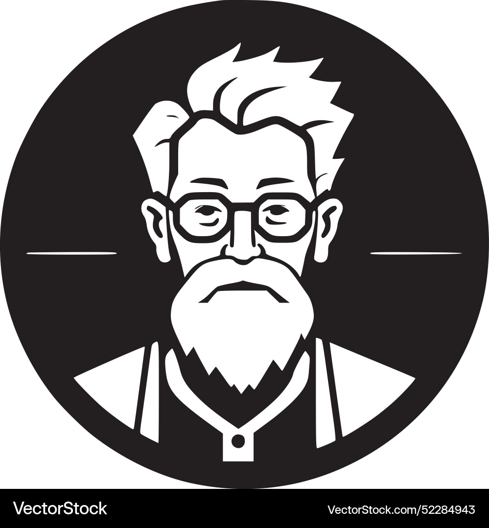 Teacher - black and white isolated icon Royalty Free Vector