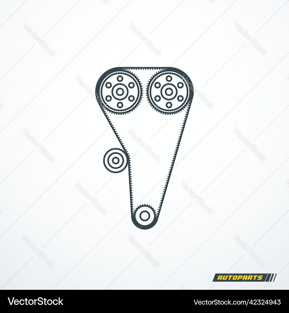 Timing belt icon Royalty Free Vector Image - VectorStock