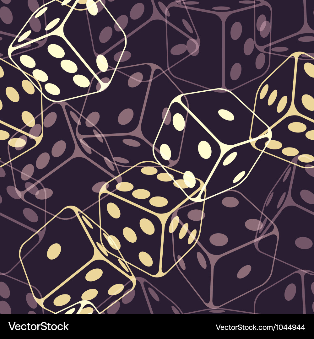 Dice seamless background pattern Royalty Free Vector Image