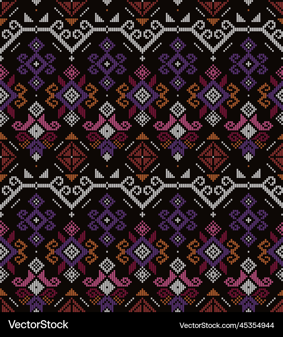 Filipino yakan weaving seamless pattern Royalty Free Vector
