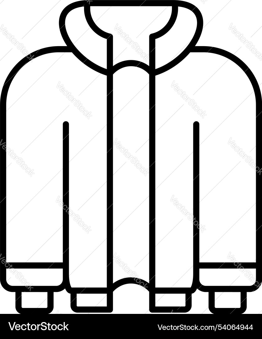 Jacket line icon design Royalty Free Vector Image