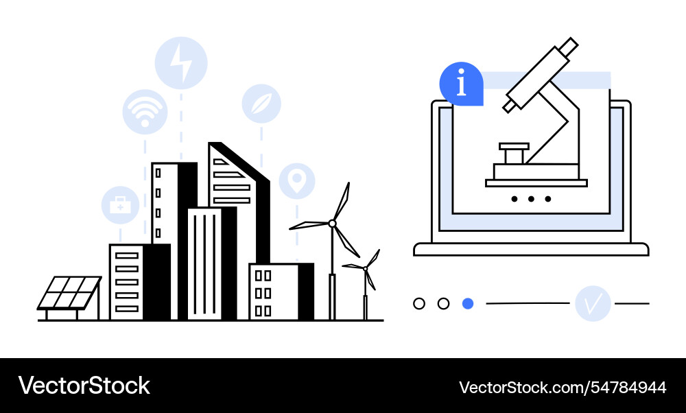 Smart city infrastructure and renewable energy Vector Image