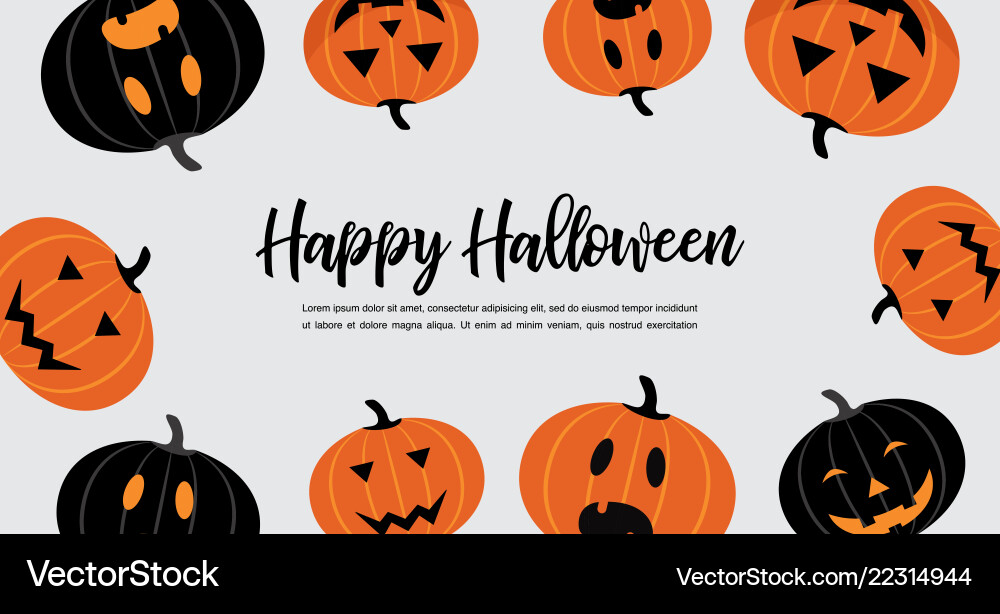 Website spooky header or banner with halloween Vector Image