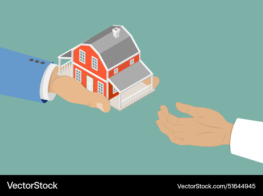 3d isometric flat of financial Royalty Free Vector Image