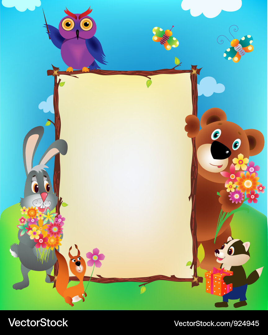 Animal frame Royalty Free Vector Image - VectorStock