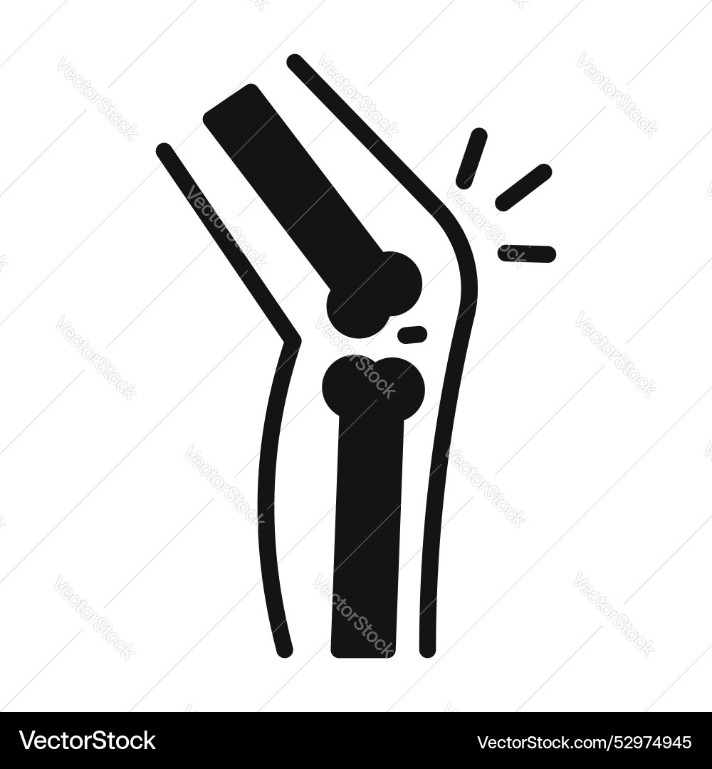 Arthritis pain icon symbol on white background Vector Image