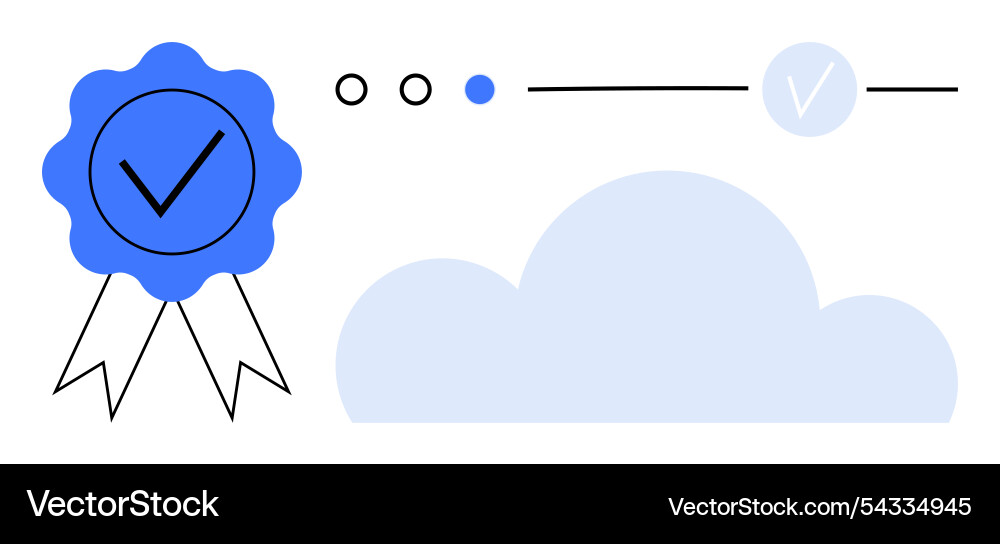 Certification badge with progress indicators Vector Image