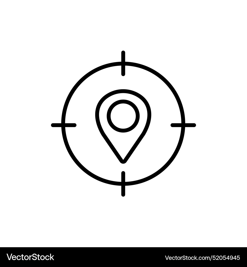 Geo targeting icon for location-based services Vector Image
