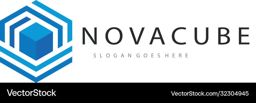 Innovation cube logo Royalty Free Vector Image