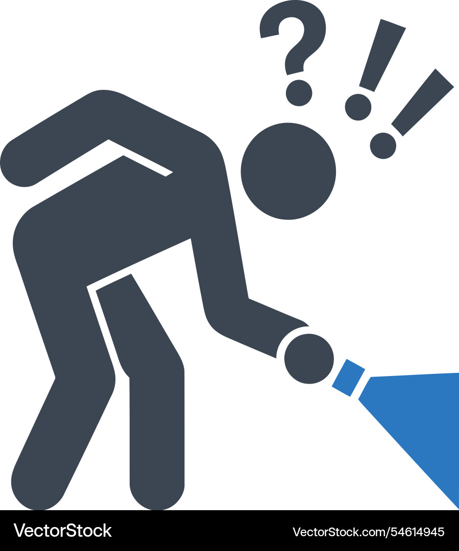 Lost item search icon Royalty Free Vector Image