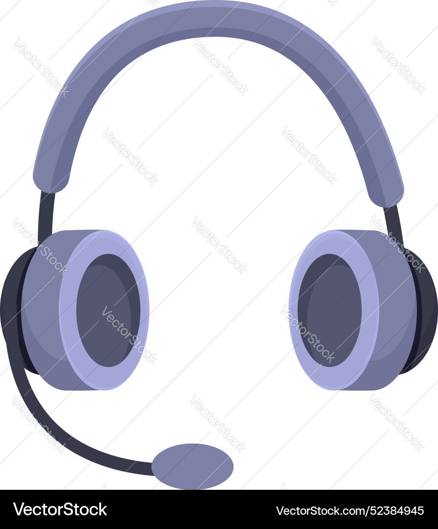 Modern headset providing immersive audio Vector Image