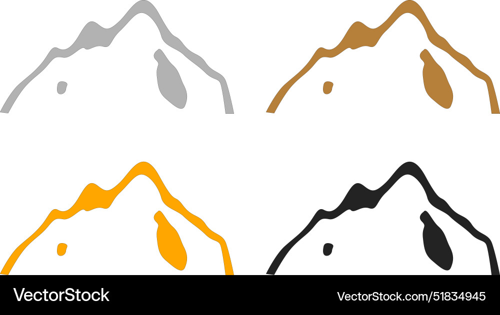 Simple mountains icons sign symbol logo Royalty Free Vector