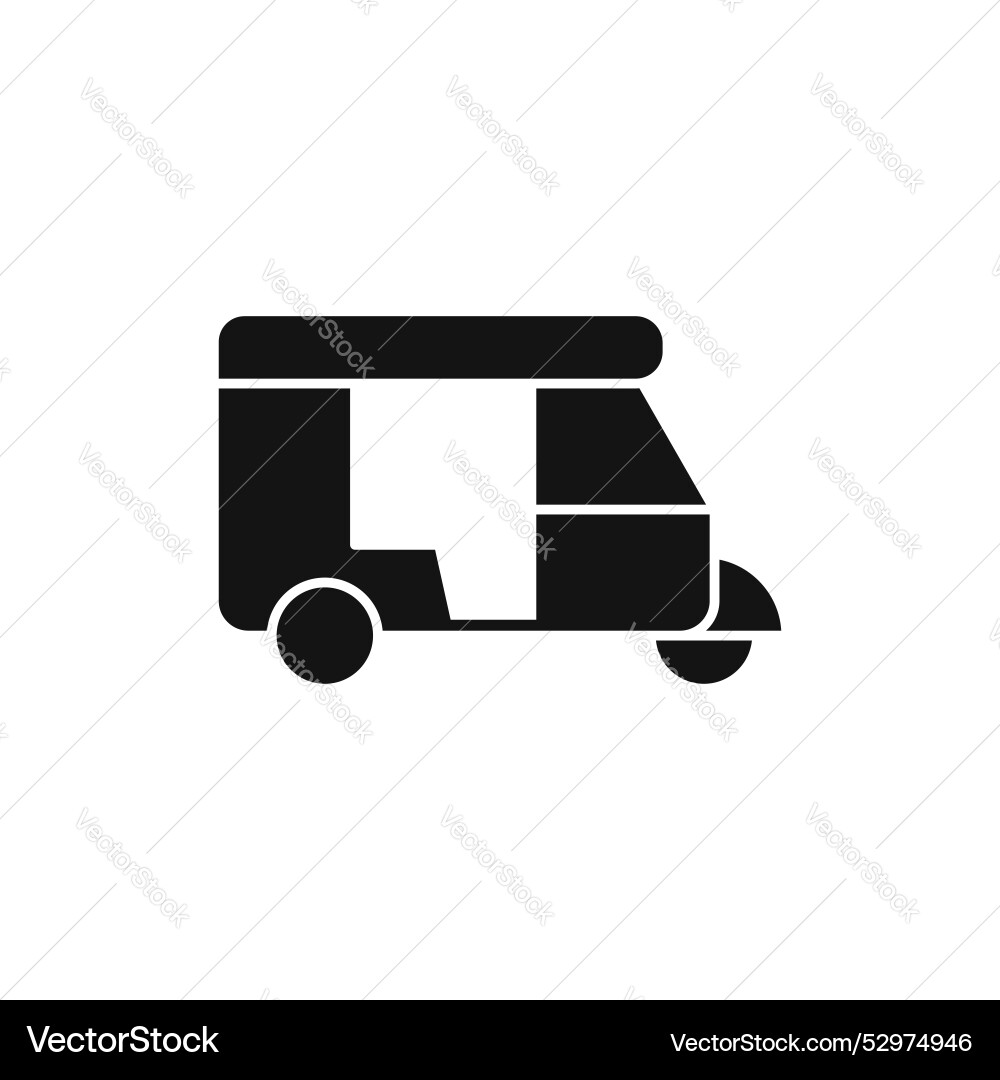 Auto rickshaw icon symbol on white background Vector Image