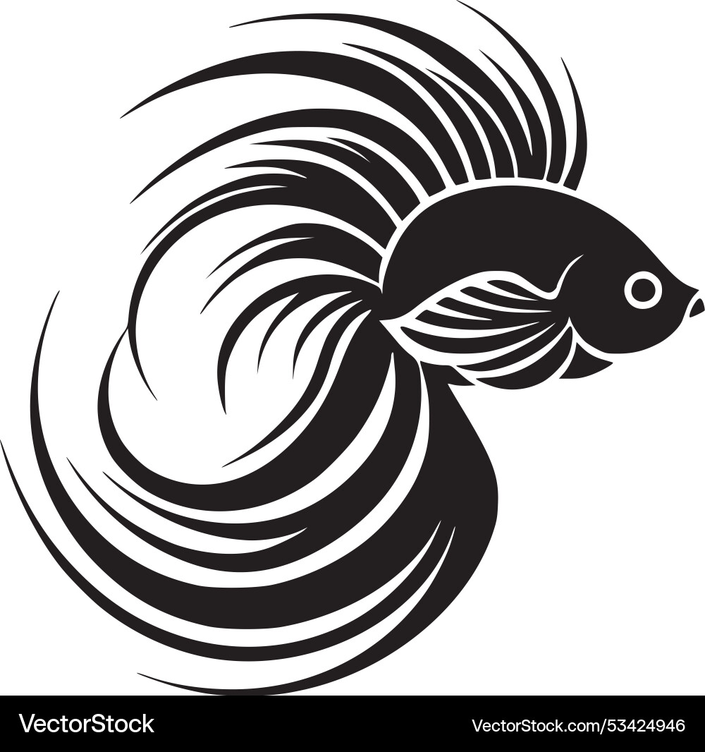 Betta fish - high quality logo ideal Royalty Free Vector