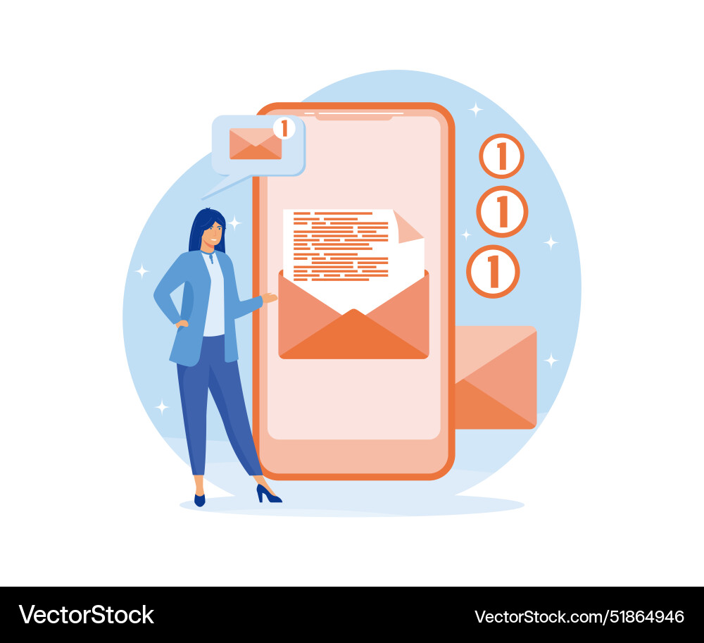 Email service marketing concept flat modern Vector Image