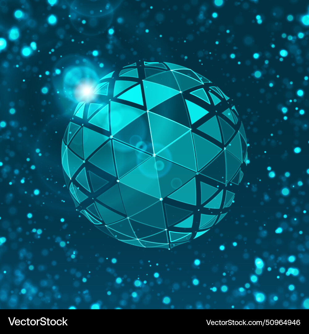 Futuristic geometric sphere Royalty Free Vector Image