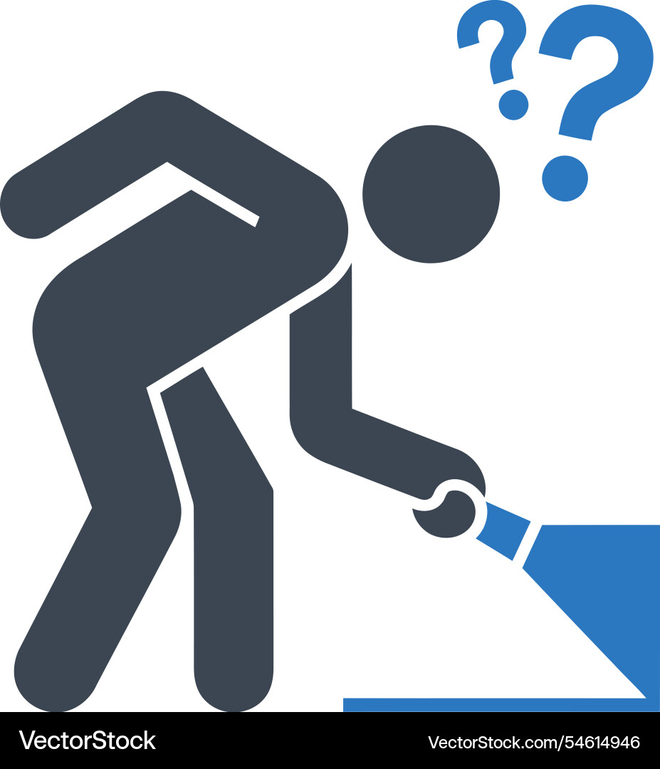 Ground search investigation icon Royalty Free Vector Image