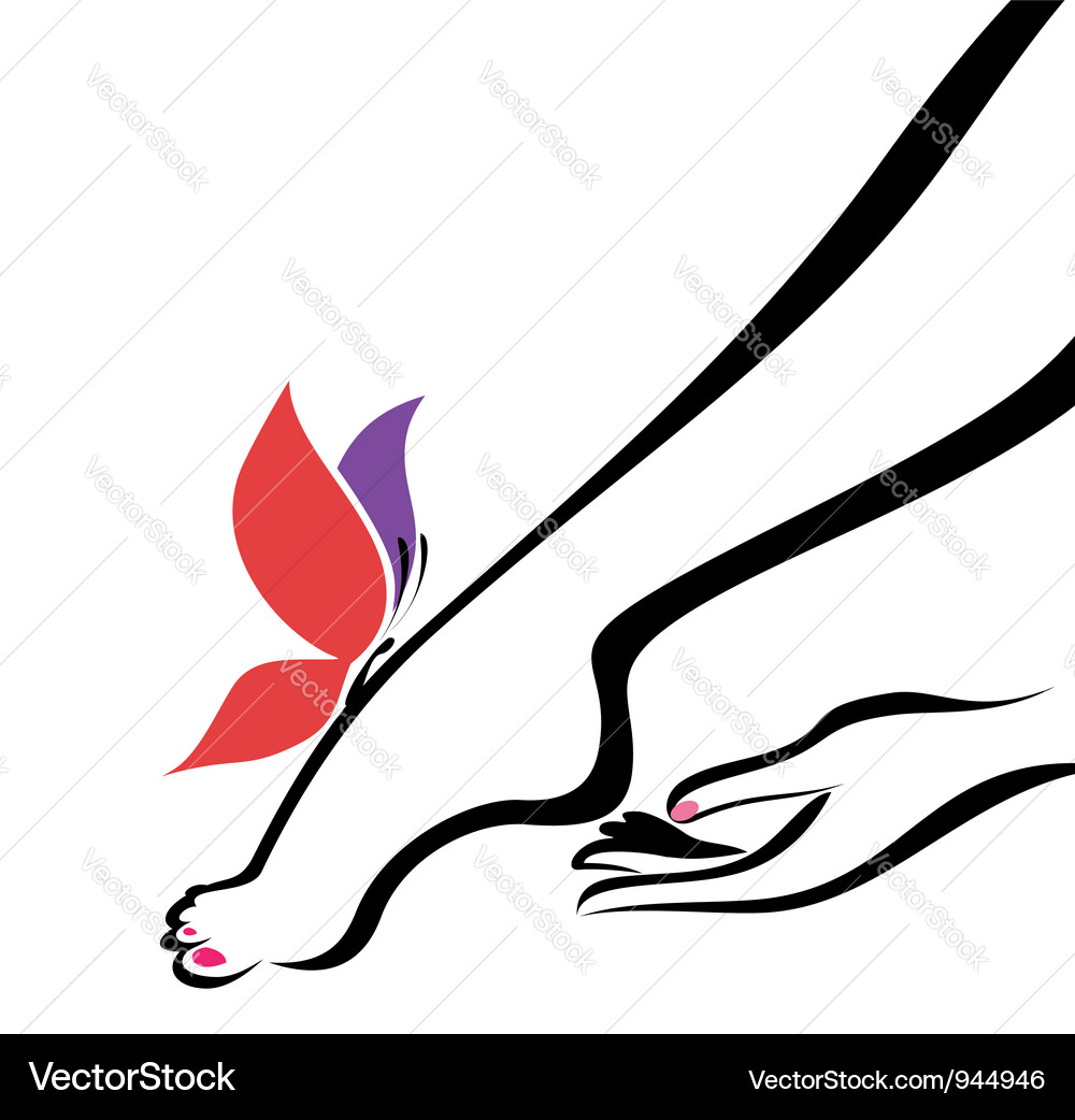 Hand and foot Royalty Free Vector Image - VectorStock