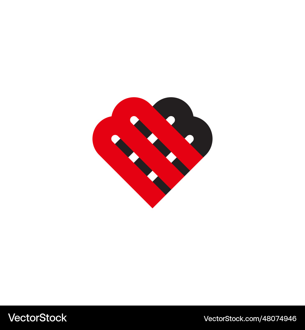 Shadow Hearts Logo Heart Round Icon With Long Shadow On Red Or Blue