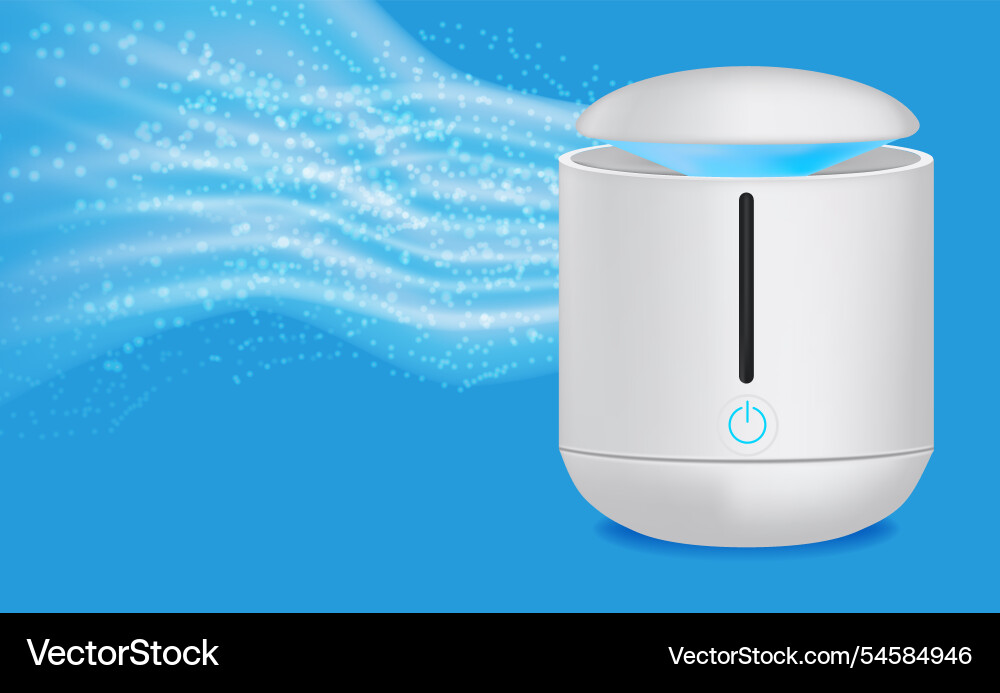 Realistic detailed 3d home air purifier Royalty Free Vector