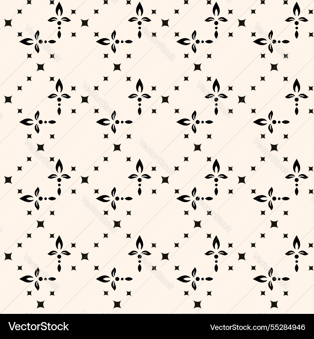 Simple minimalist floral pattern Royalty Free Vector Image