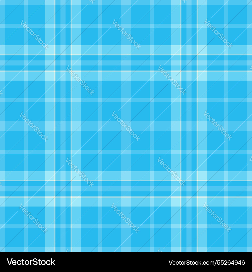 Vibrant blue and white plaid pattern perfect Vector Image