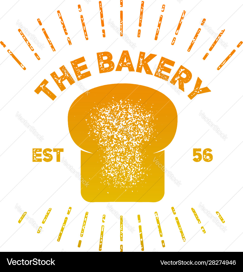 Vintage bakery logo symbol with sun burst grain – Royalty-Free Vector ...