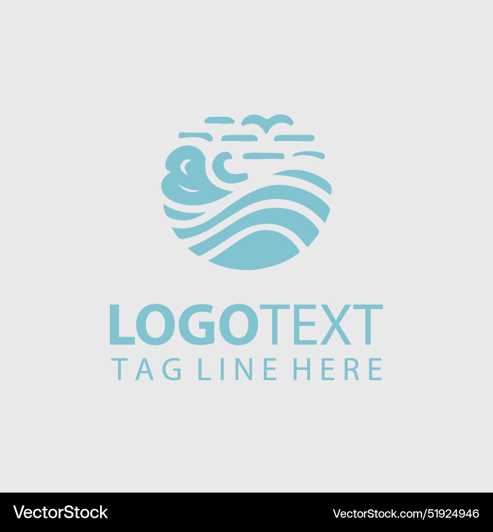 Waves logo Royalty Free Vector Image - VectorStock