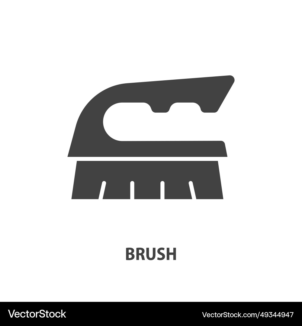 Clothes brush glyph icon Royalty Free Vector Image