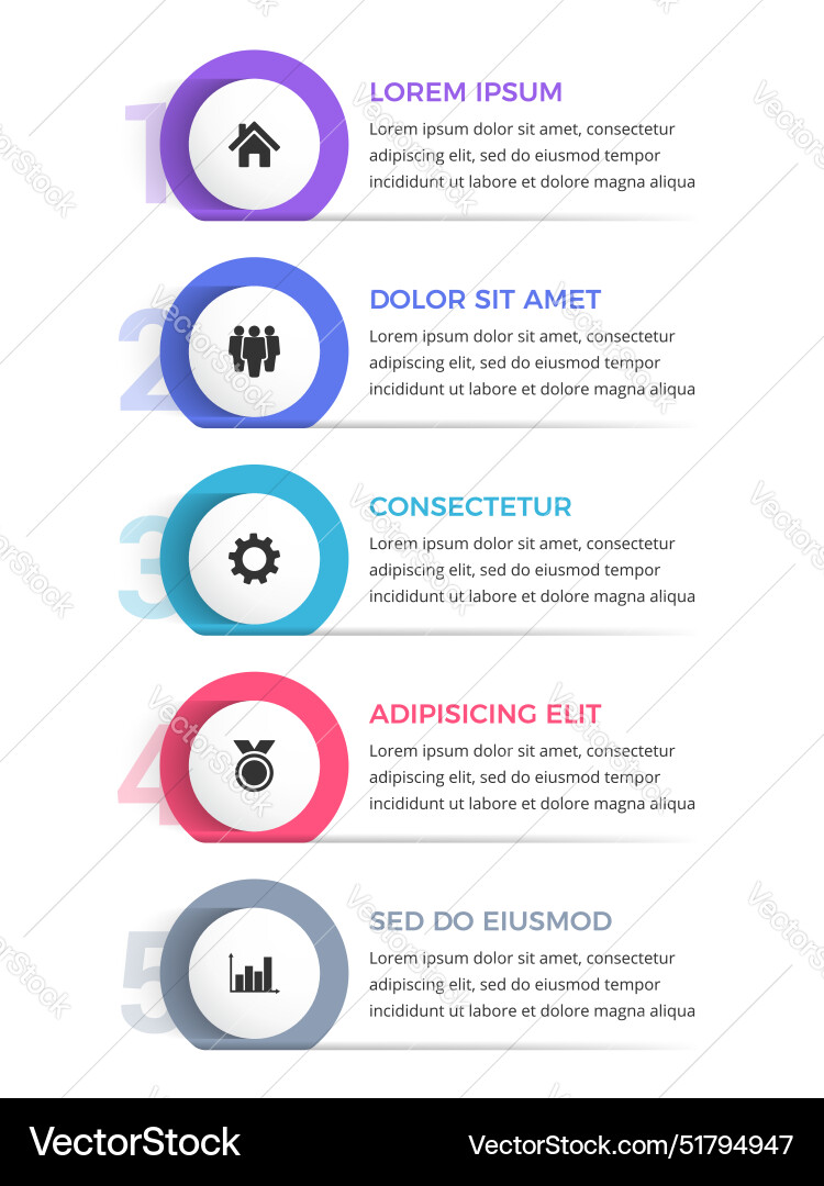 Process infographics Royalty Free Vector Image