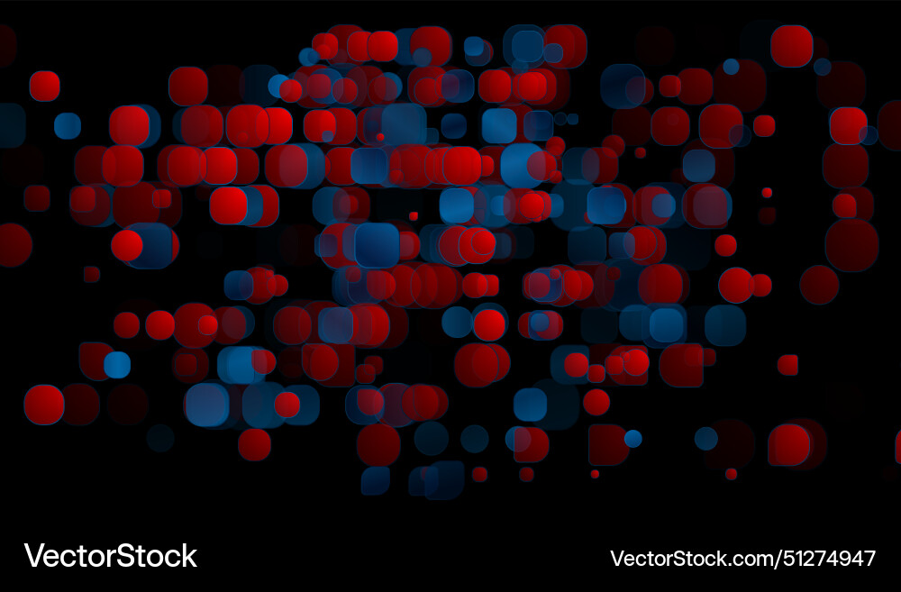 Red and blue geometric elements abstract tech Vector Image