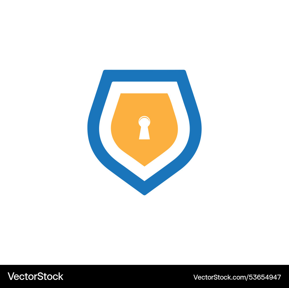 Security logo icon design cyber Royalty Free Vector Image