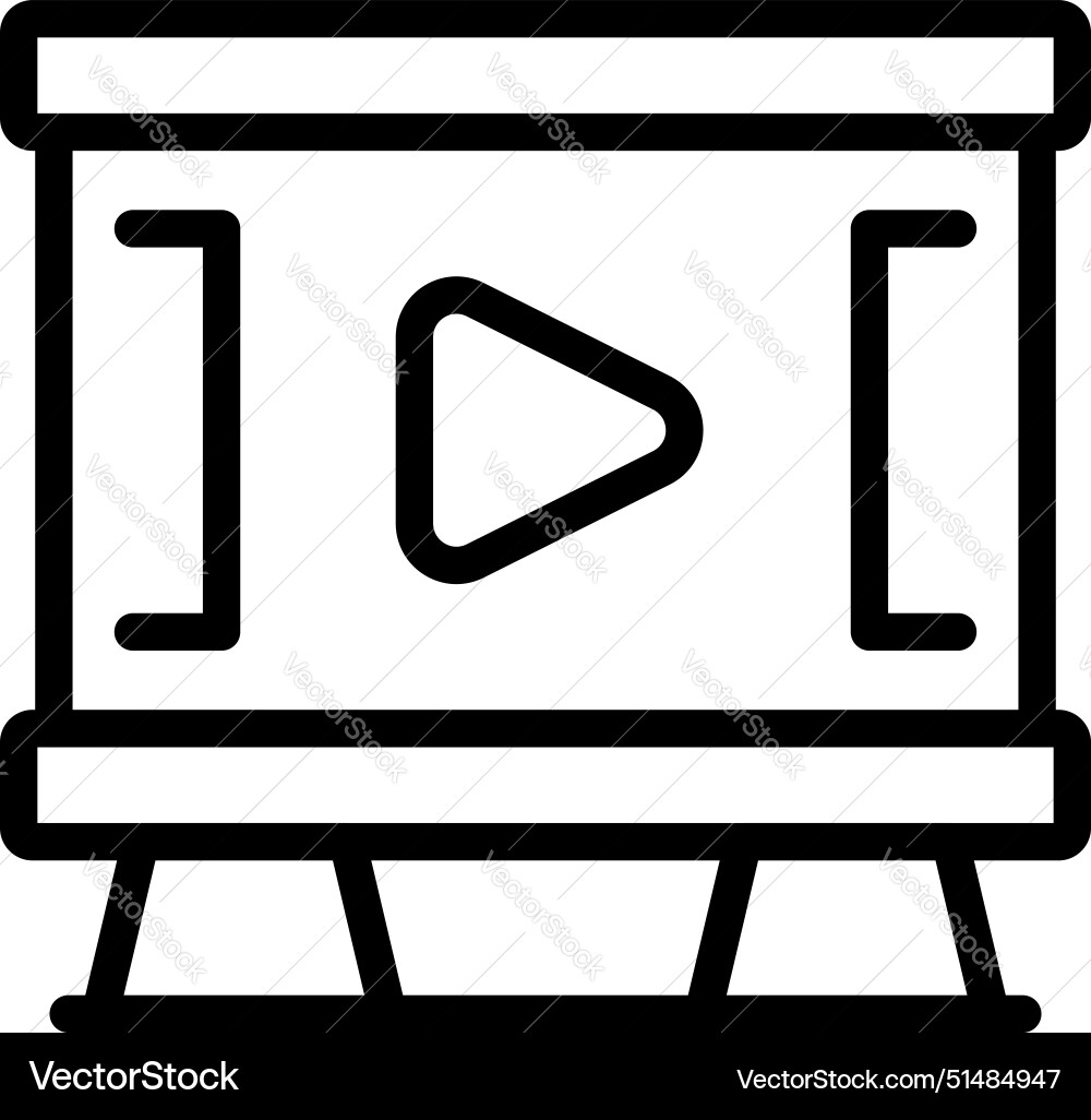 Simple black and white of a play Royalty Free Vector Image