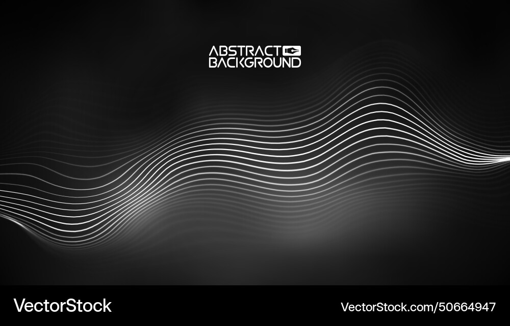 Sound wave audio abstract background network Vector Image
